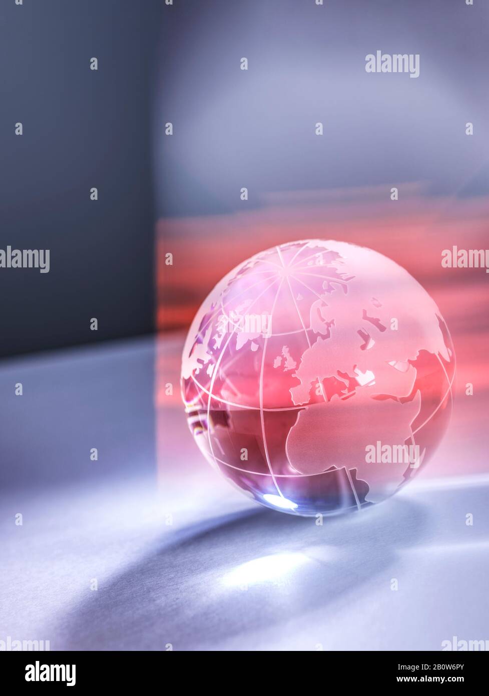 A glass globe of planet Earth illustrating global warming Stock Photo ...