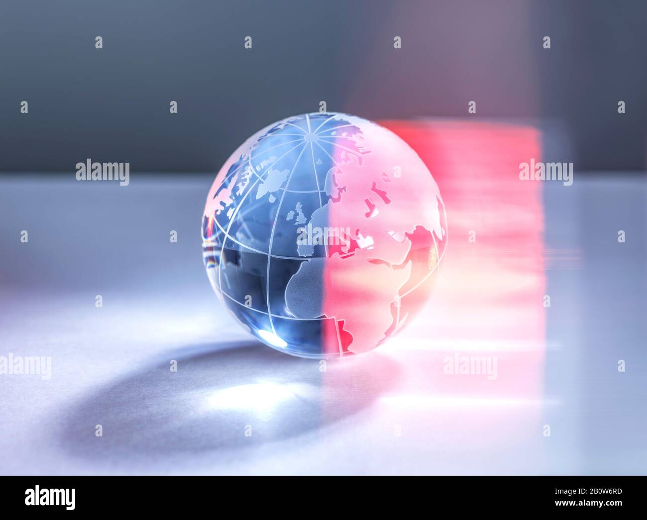 A glass globe of planet Earth illustrating global warming Stock Photo ...