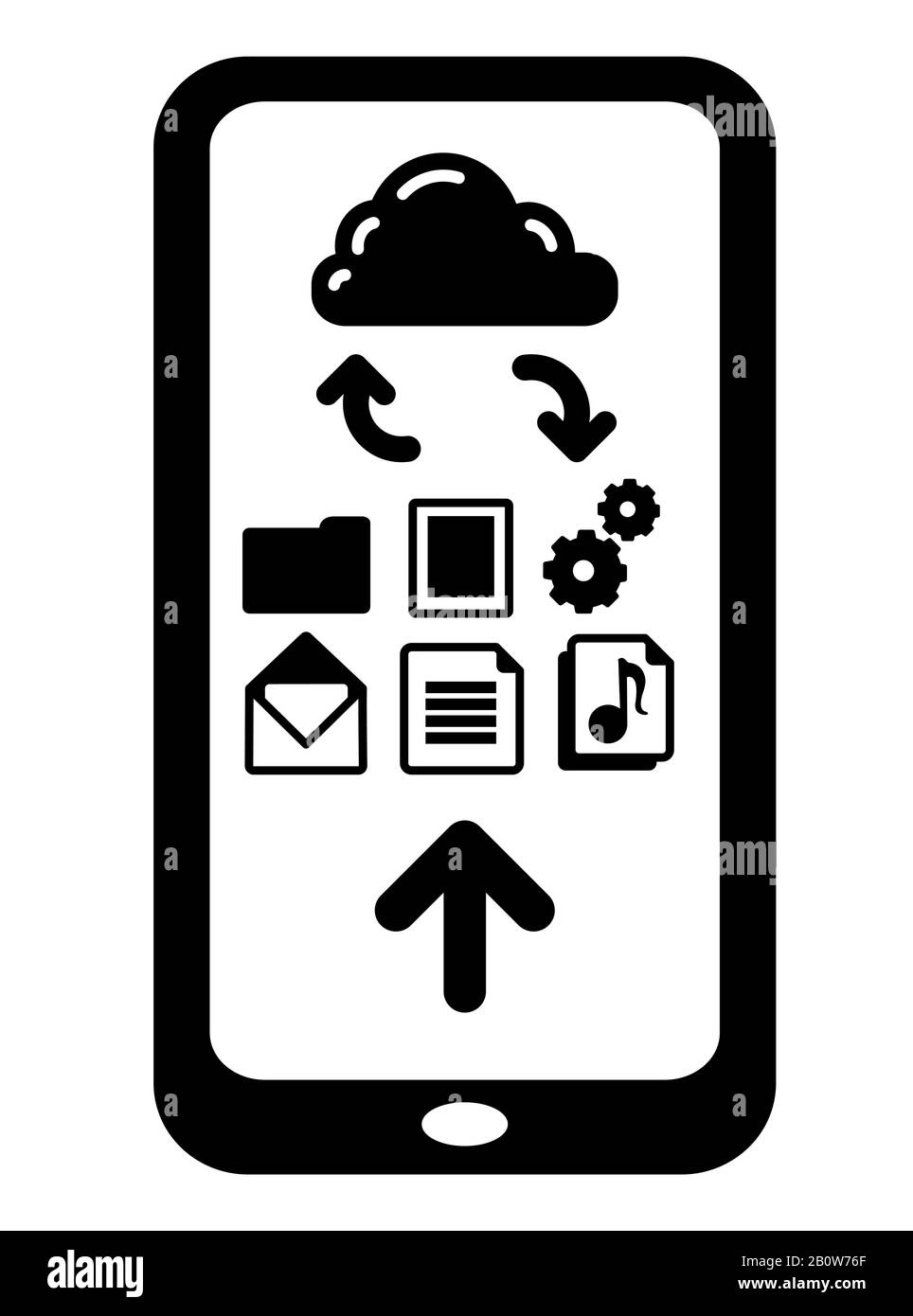 illustration of the cloud service storage technology icon Stock Vector ...
