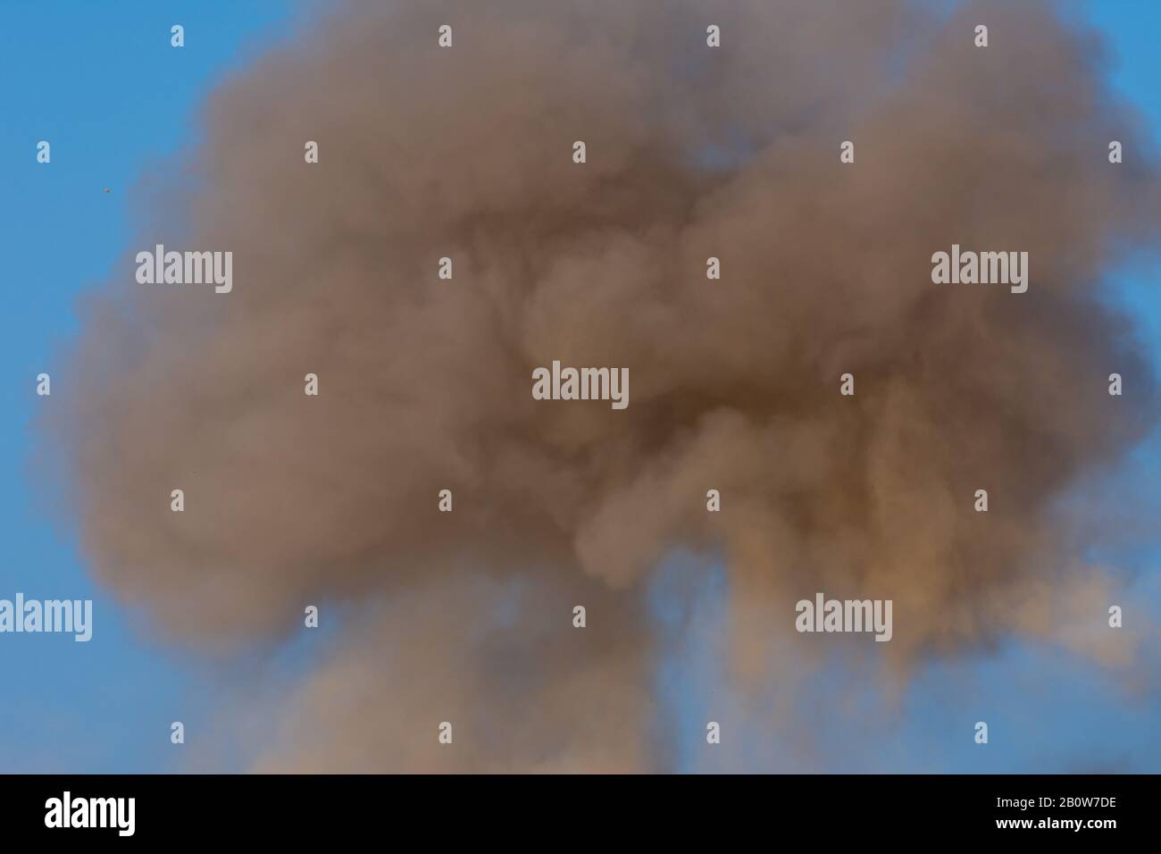 Massive smoke explosion in military combat and war. Military Concept ...