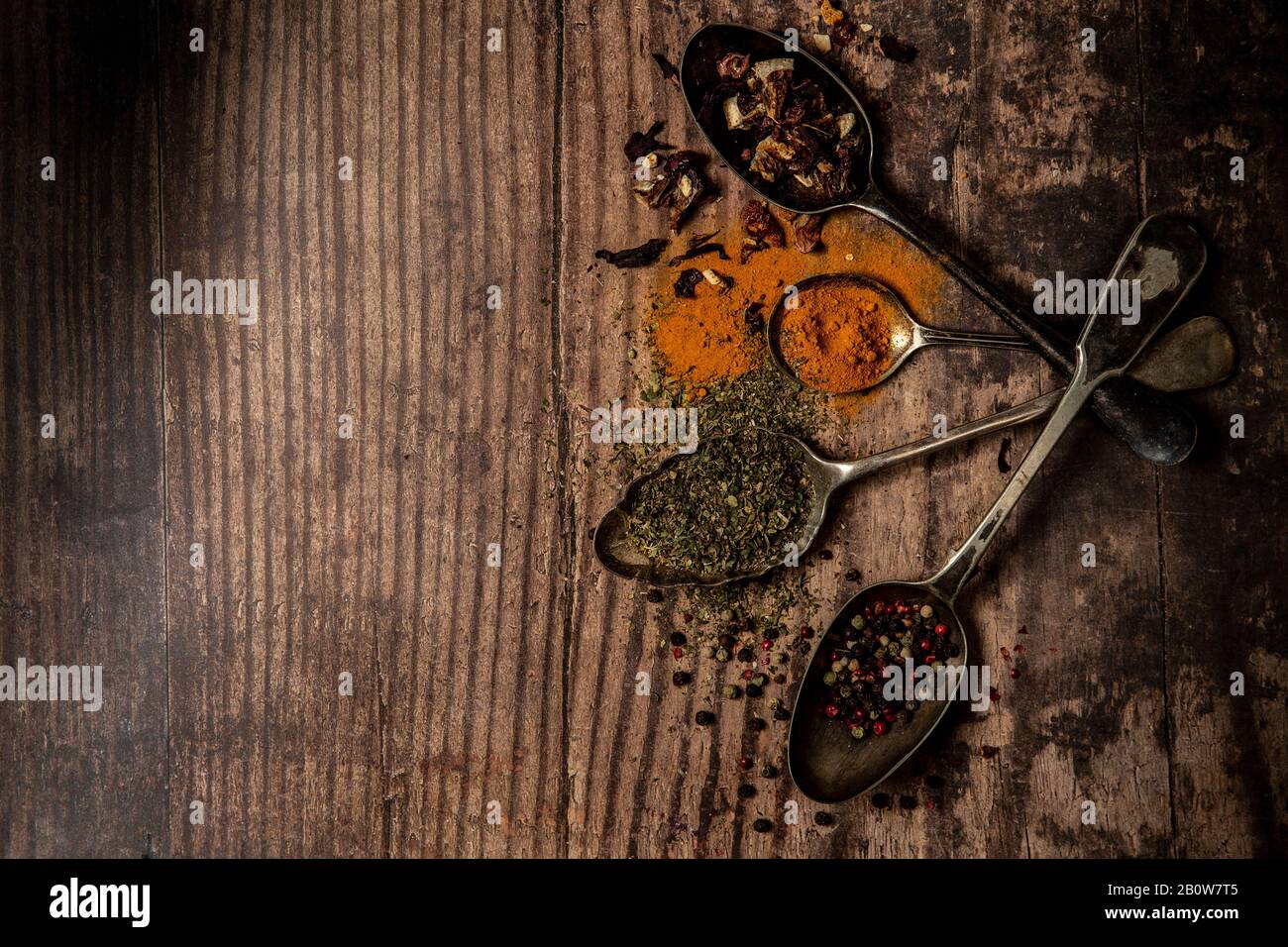 Spoons with condiments hi-res stock photography and images - Alamy