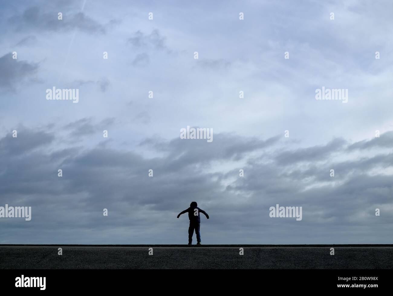 Windy man silhouette hi-res stock photography and images - Alamy