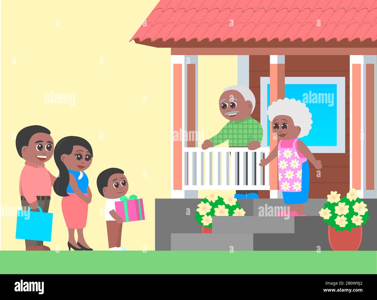 Family With Grandparents Clipart