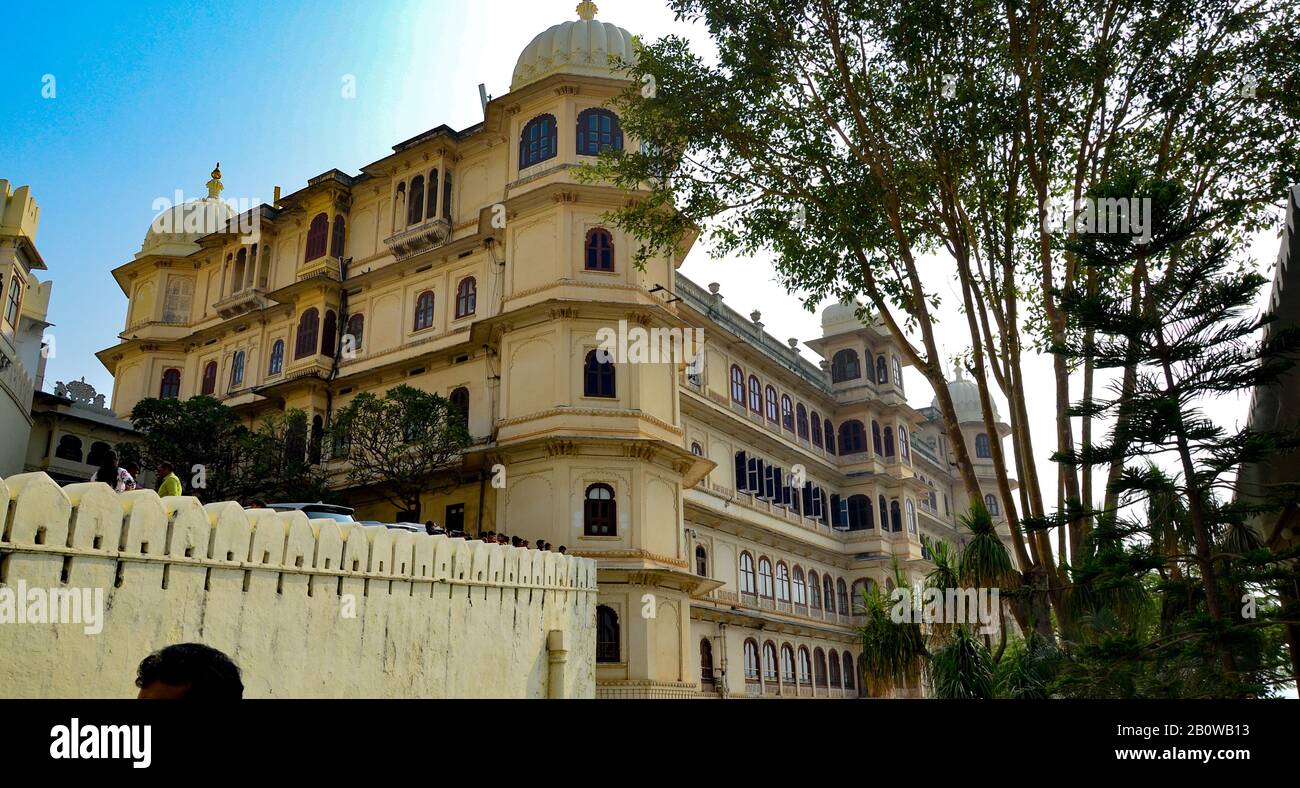Architectural beauty of City Palace, Udaipur Stock Photo - Alamy