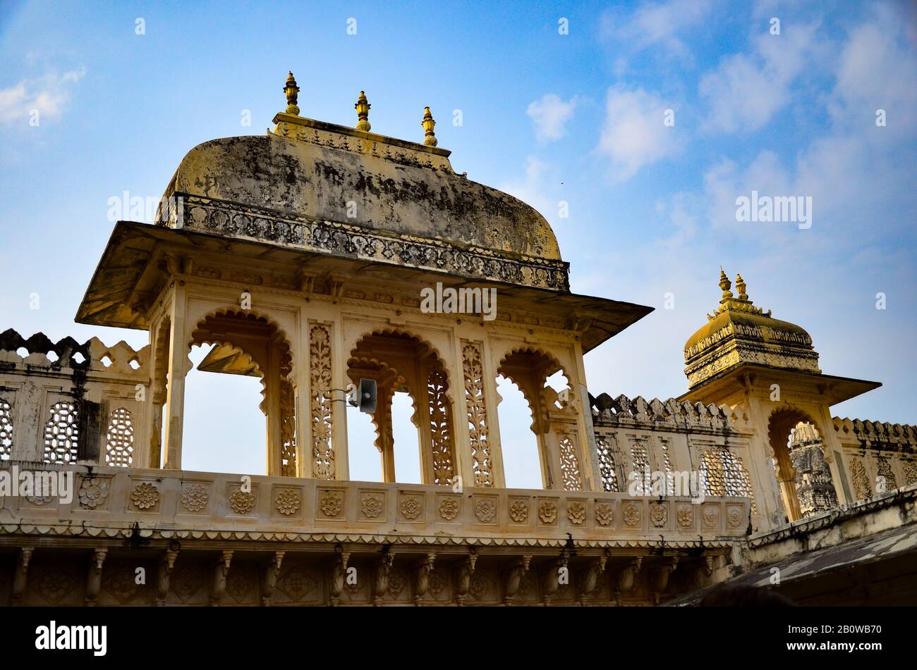 Architectural beauty of City Palace, Udaipur Stock Photo - Alamy