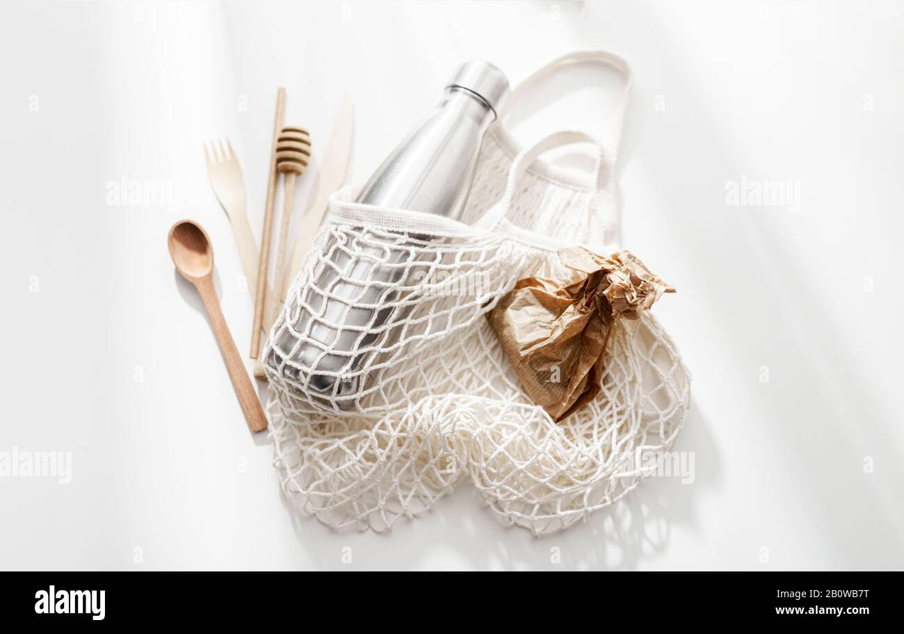 Plastic-free items in an ideology of ecological zero waste movement and ...