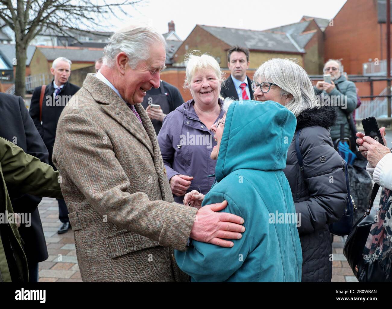 The Prince of Wales meets residents and businesses affected by recent ...