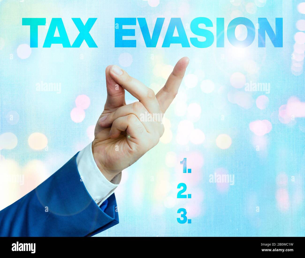 Writing note showing Tax Evasion. Business concept for the failure to ...