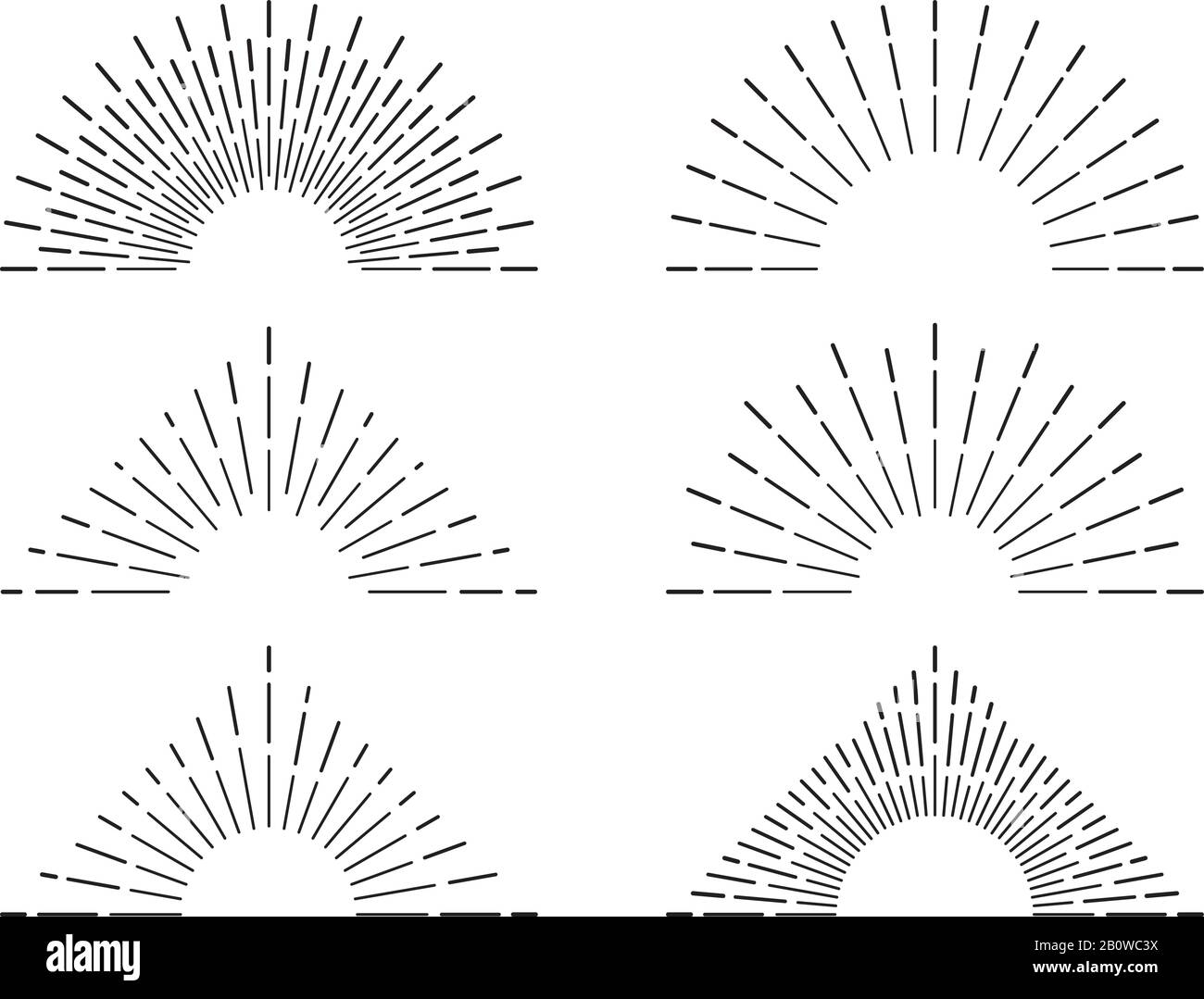 Retro sunburst frames. Vintage radiant sun rays. Firework flame burst ...