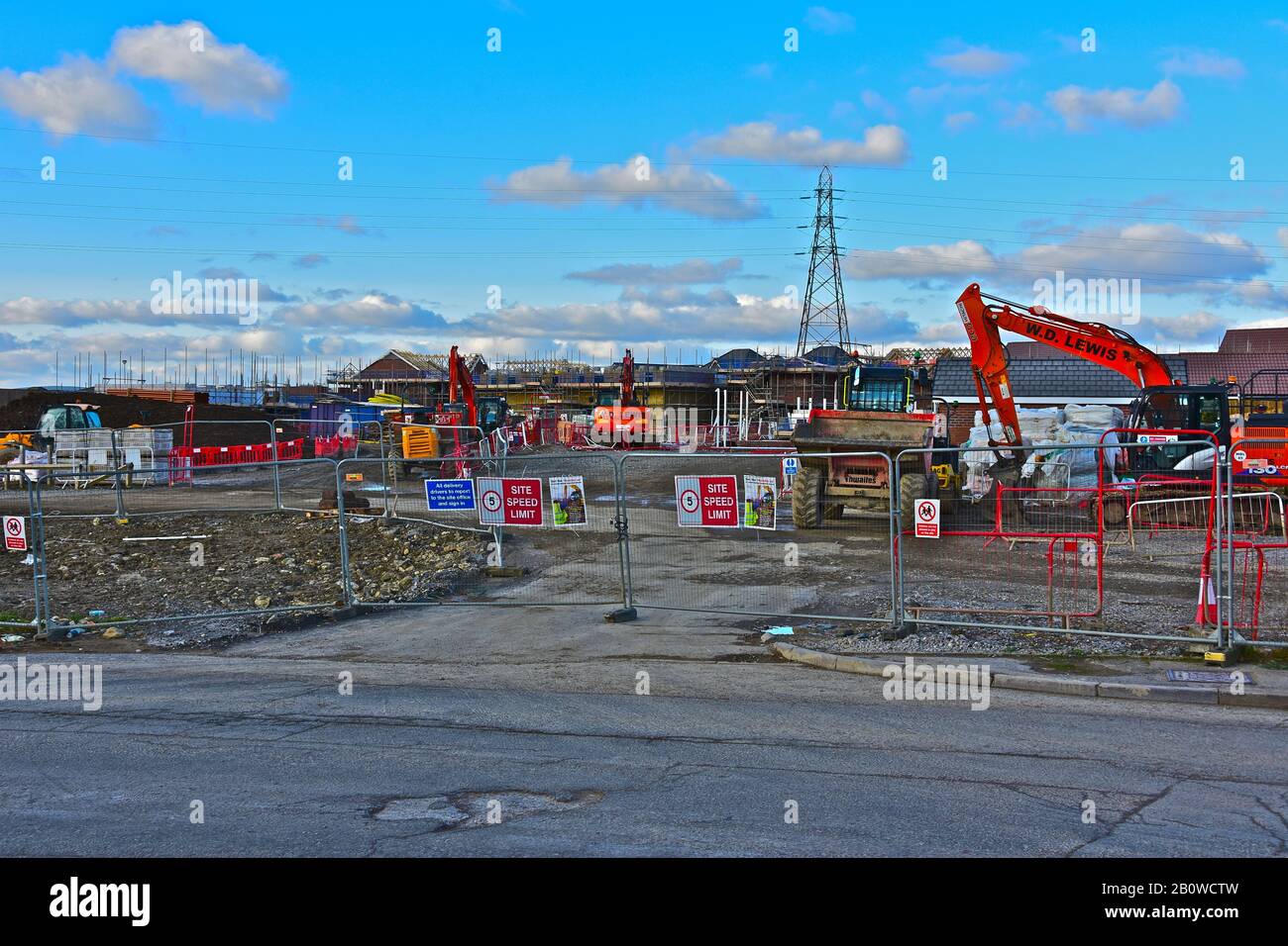 Secure storage compound for builder's plant & equipment on building ...