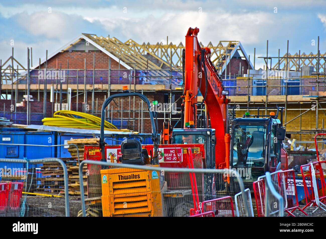 Secure storage compound for builder's plant & equipment on building ...