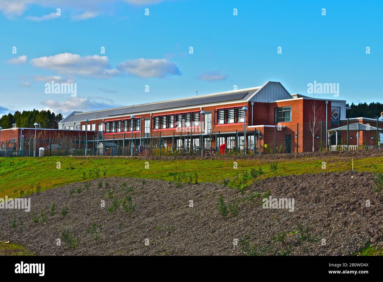 Coety Primary School is now based in this new modern building to cope ...