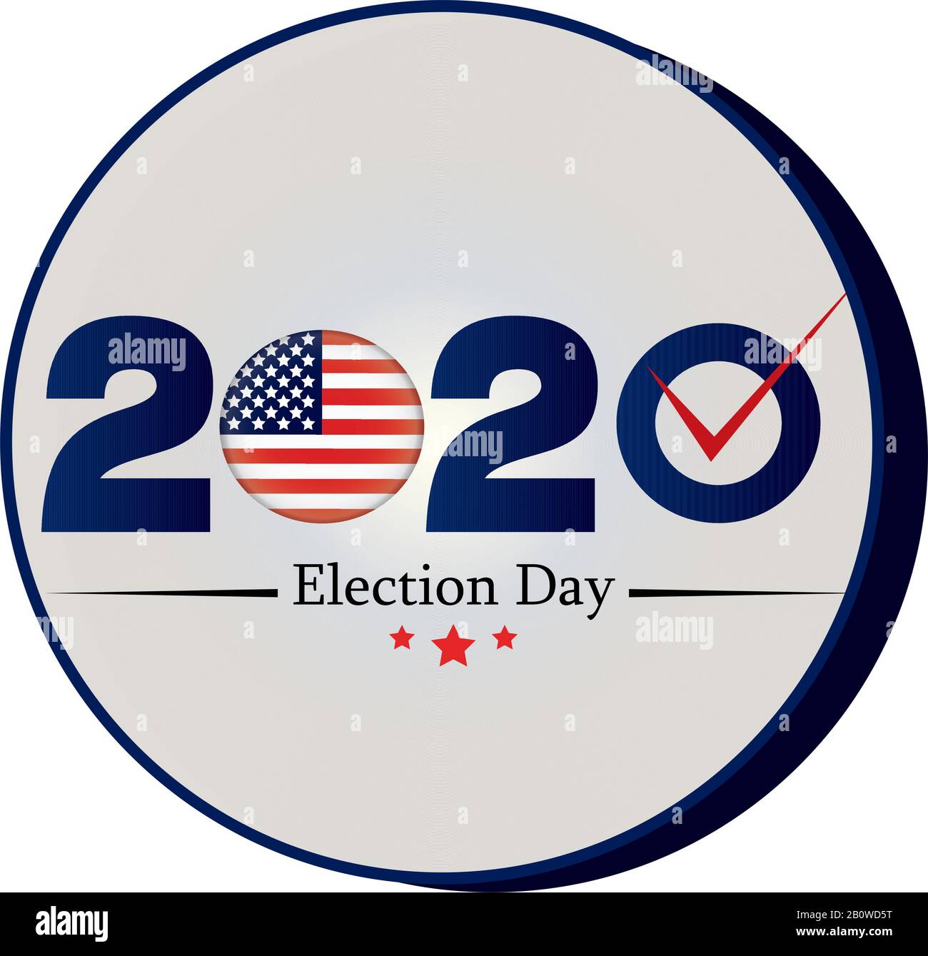 Election day button Stock Vector Image & Art - Alamy