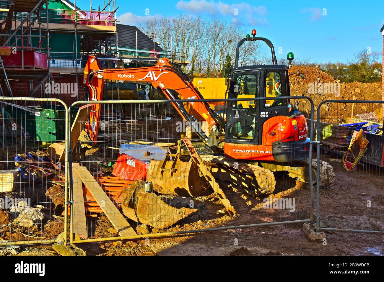 Secure storage compound for builder's plant & equipment on building ...