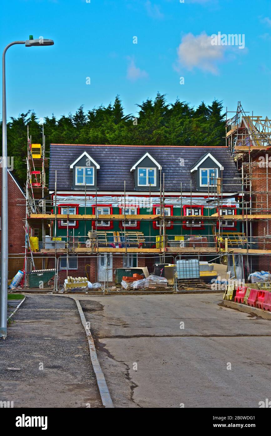 Building construction site of Persimmon Homes in Bridgend, S.Wales ...