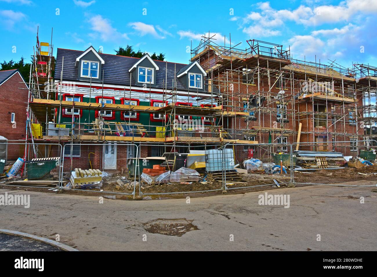 Building construction site of Persimmon Homes in Bridgend, S.Wales ...