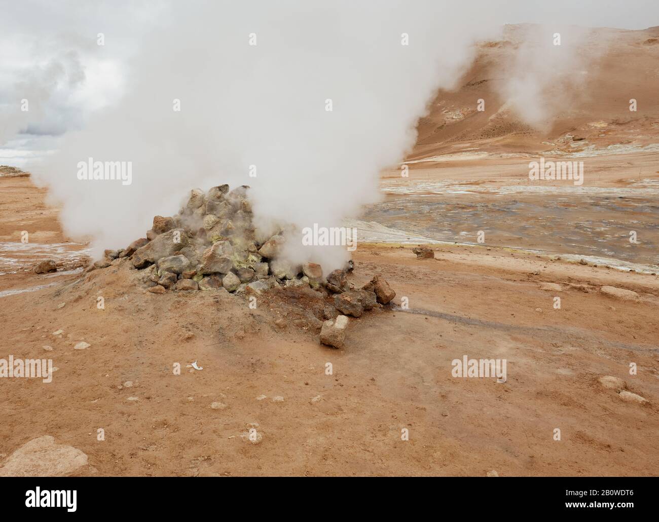 The unique dramatic and eerie landscape of Hell's Kitchen, Iceland with ...