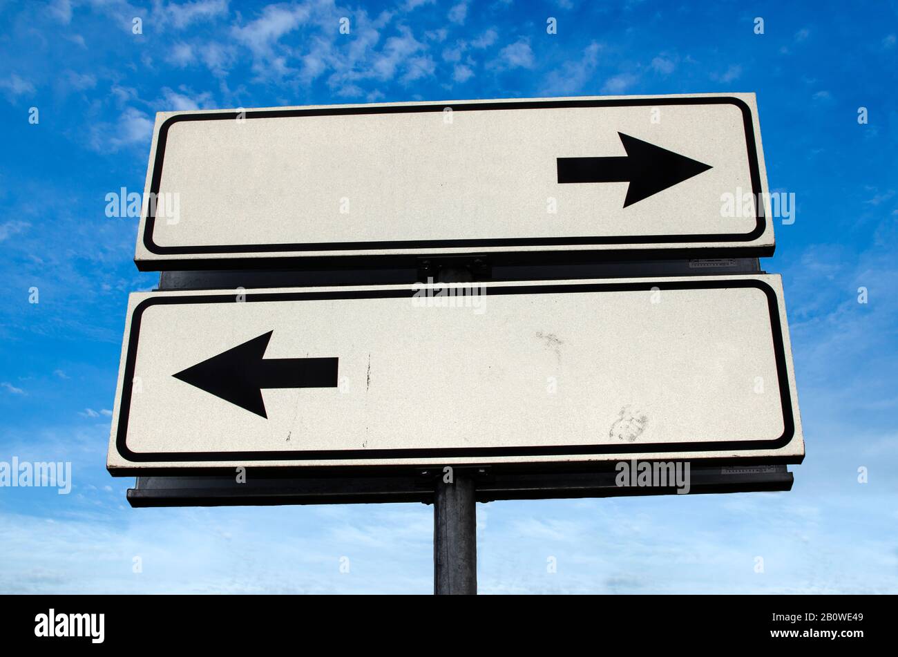 Blank Cross Road Sign