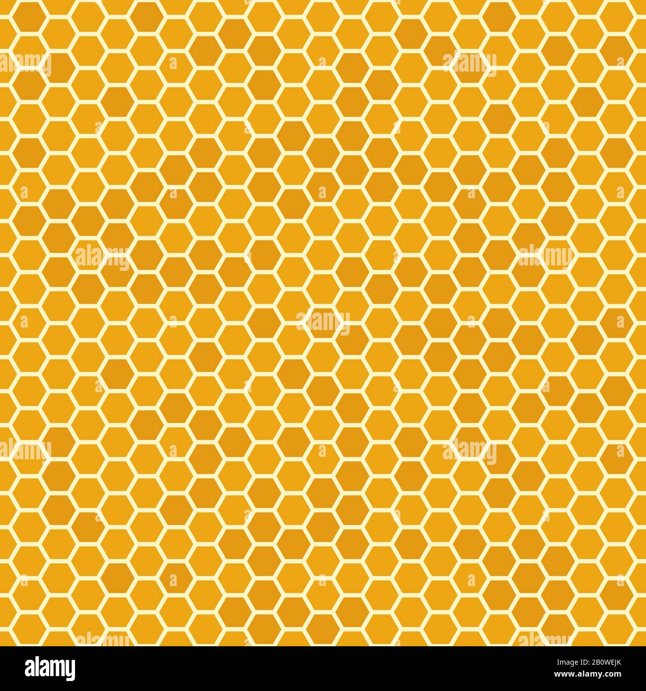 Orange seamless honey combs pattern. Honeycomb texture, hexagonal honeyed comb vector background ...