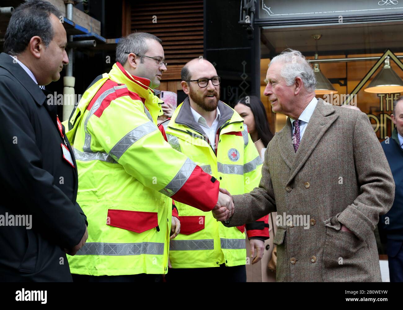The Prince of Wales meets residents and businesses affected by recent ...