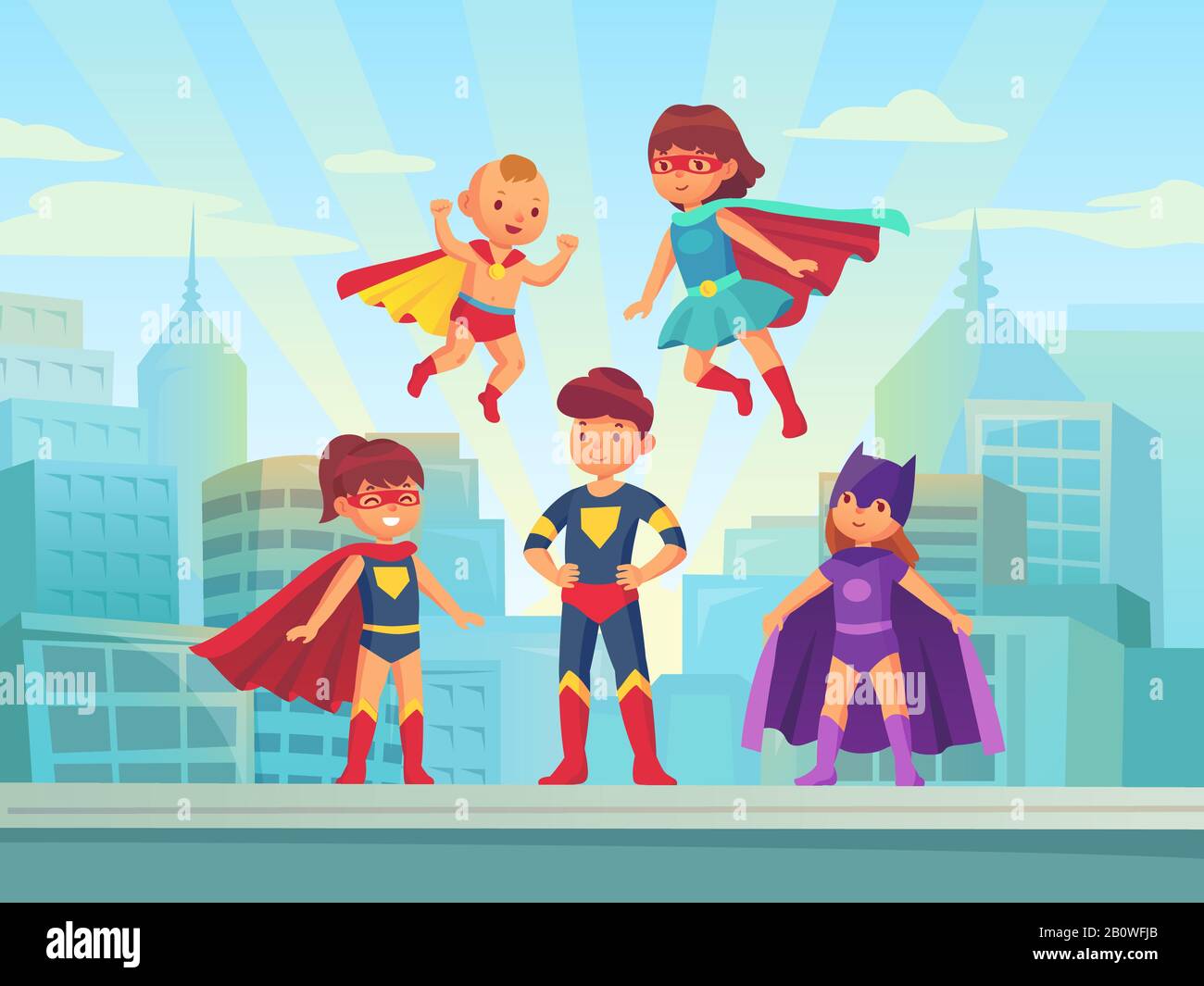 Kid Superhero Cartoon