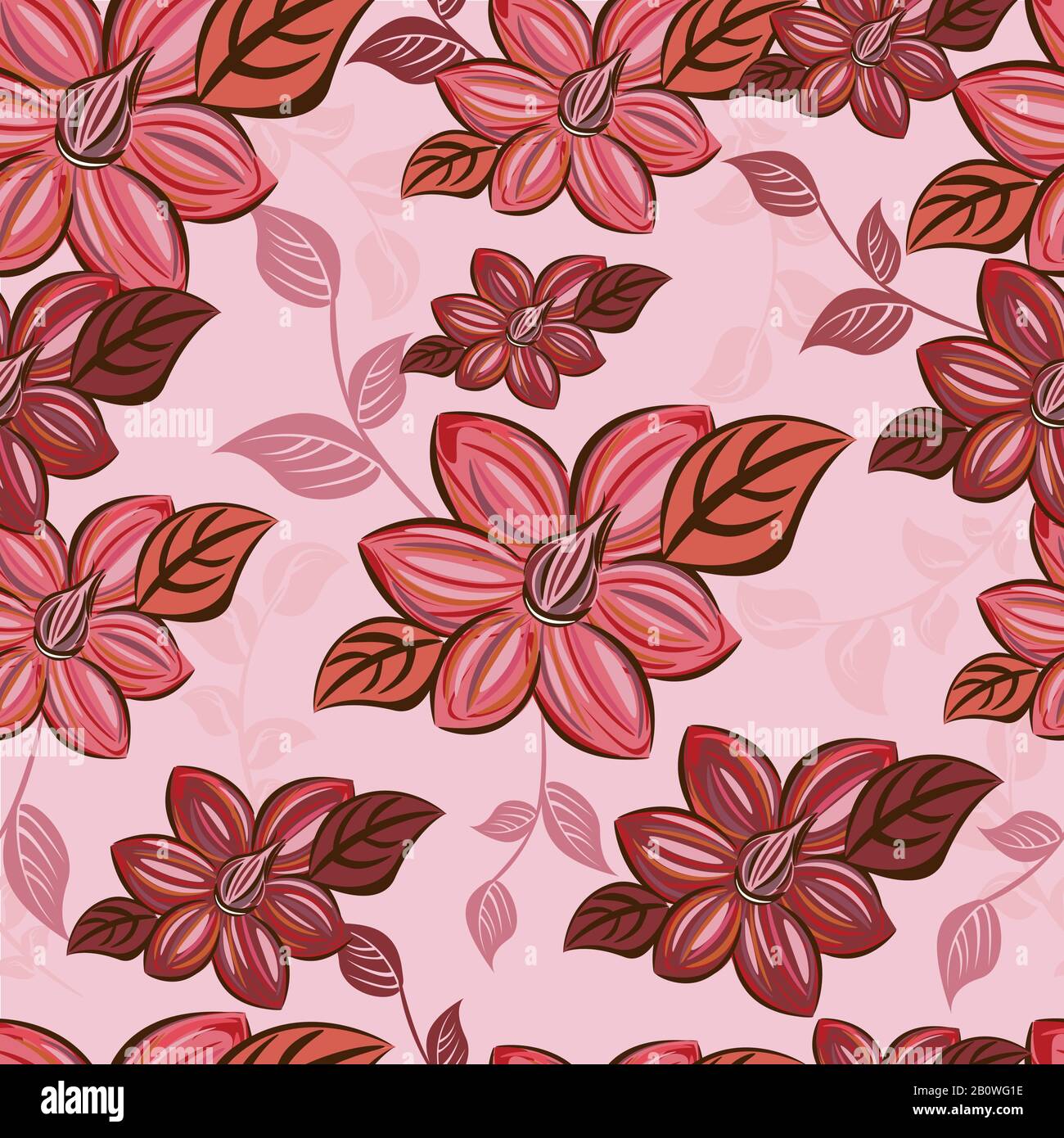 Vector abstract background flowers seamless pattern Stock Vector Image & Art - Alamy