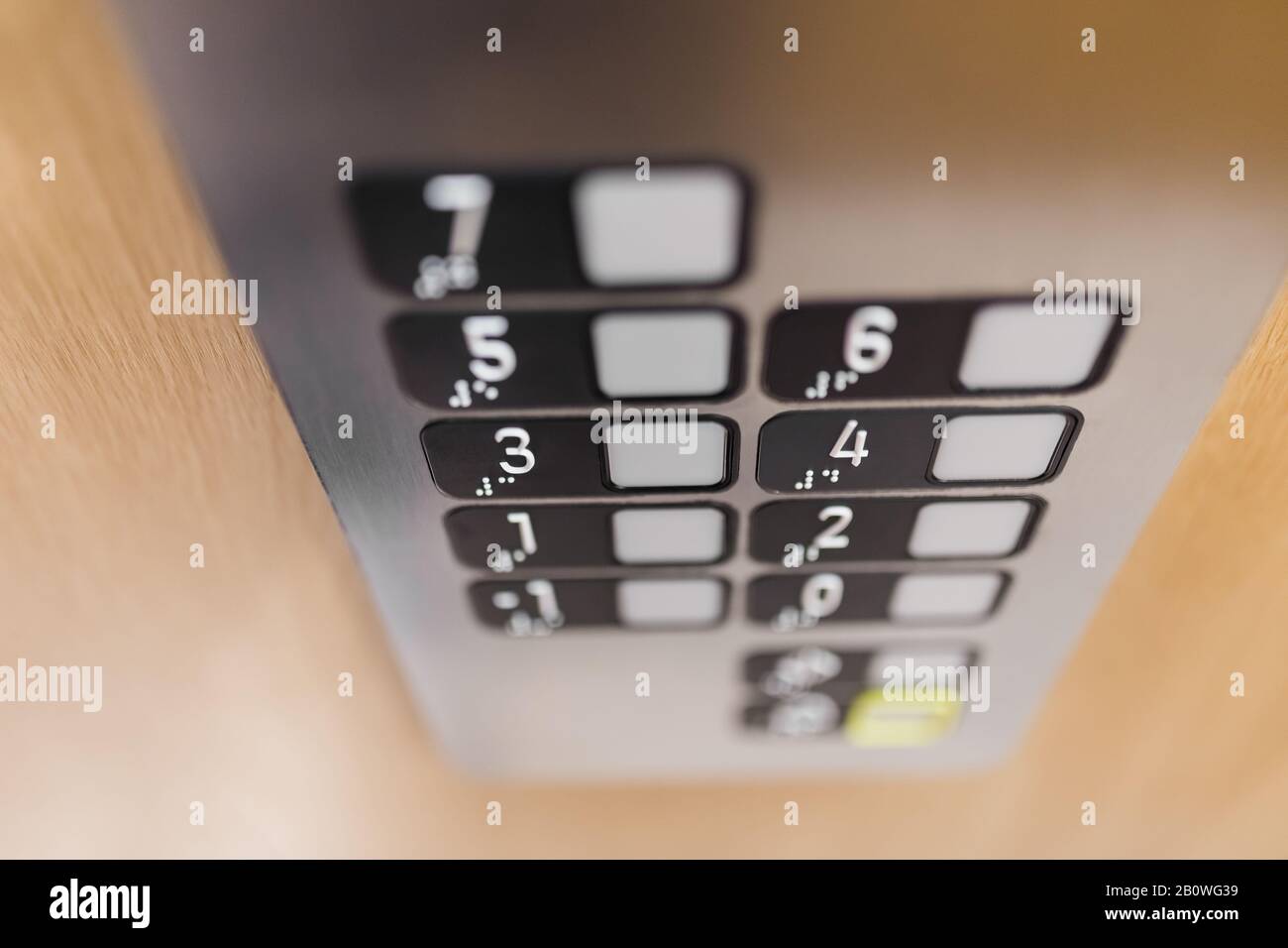 Modern elevator keypad floor level buttons Stock Photo - Alamy