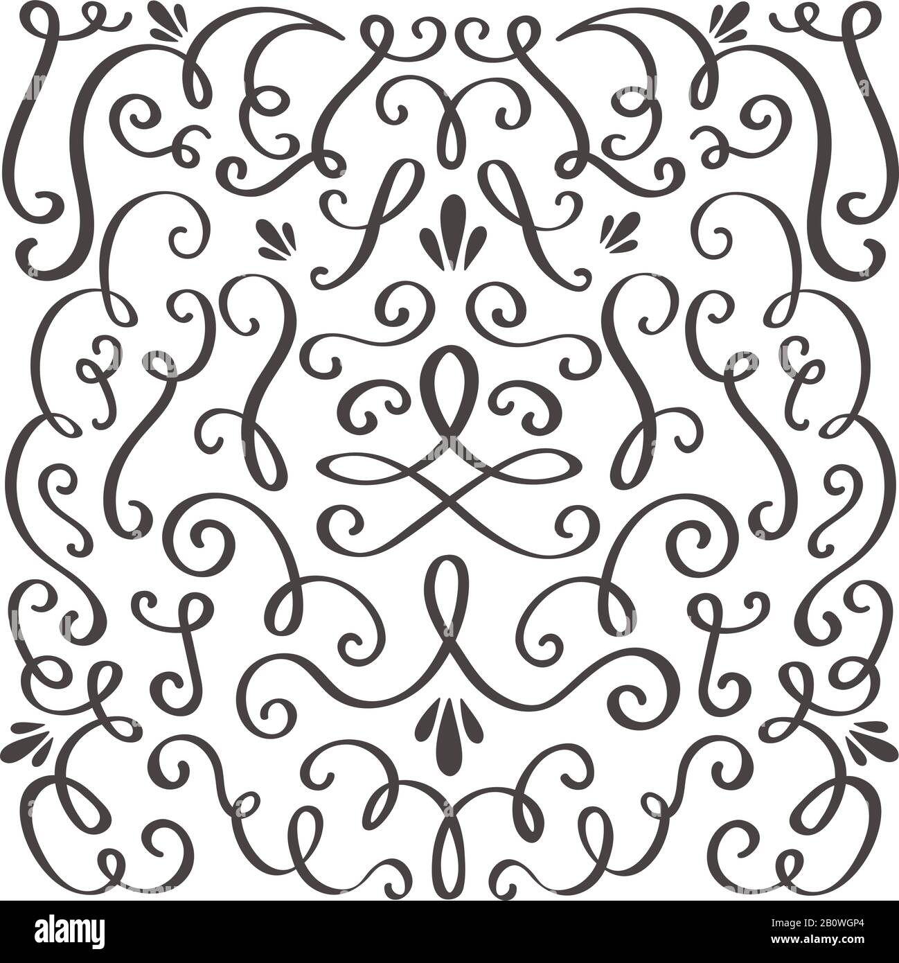 White Decorative Swirls