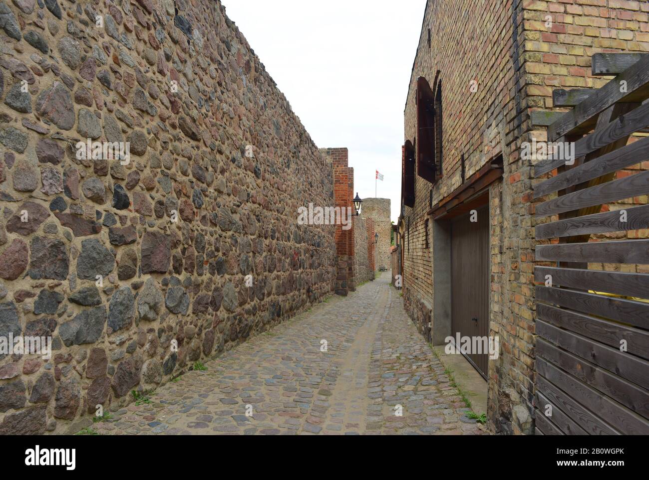medieval town wall and path in Templin, Germany Stock Photo - Alamy