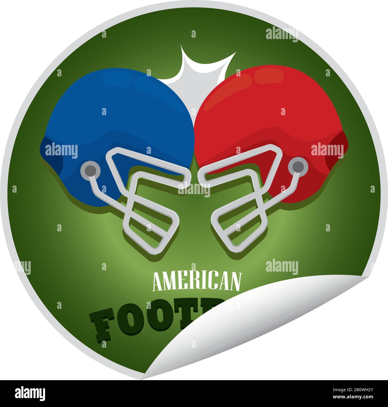 American football sticker Stock Vector Image & Art - Alamy