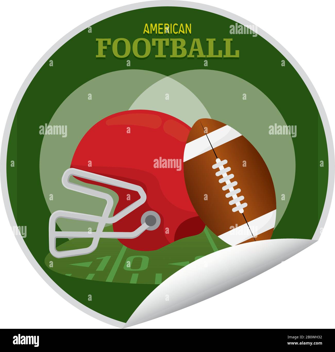 American football sticker Stock Vector Image & Art - Alamy