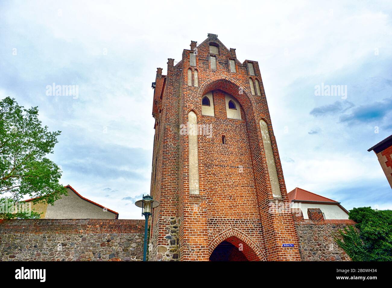 Templin, Germany the medieval tower of the Berlin Gate Stock Photo - Alamy