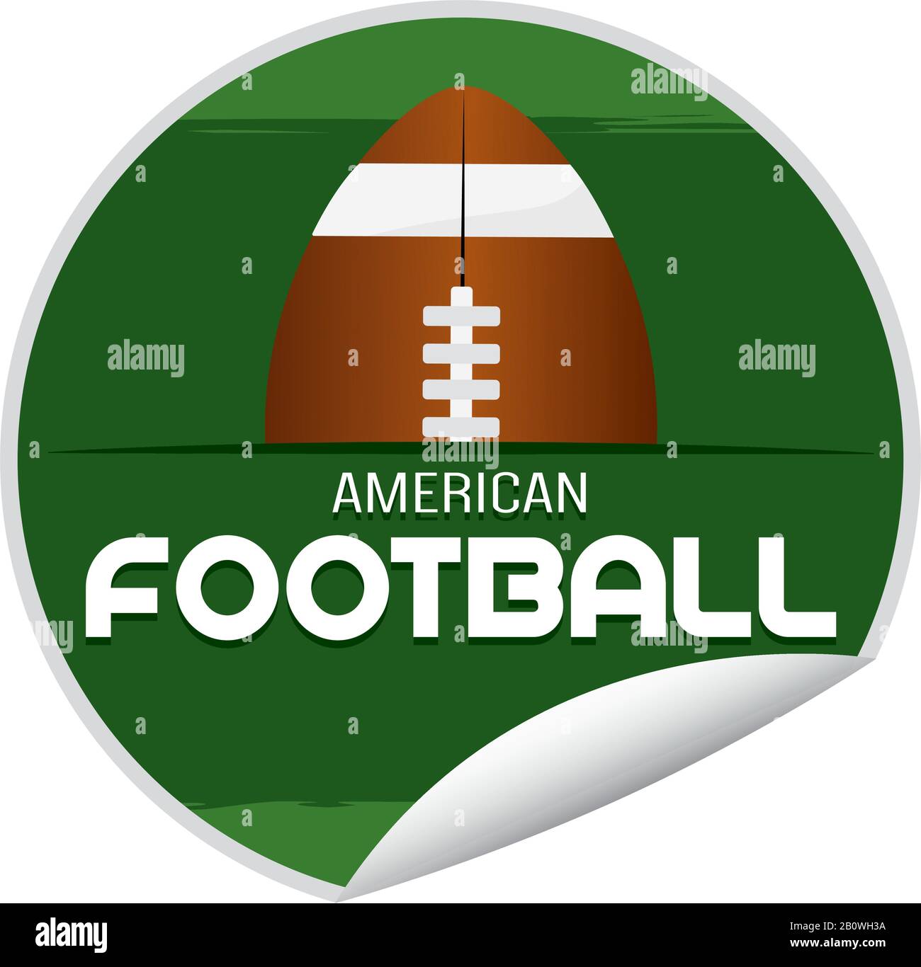 American football sticker Stock Vector Image & Art - Alamy