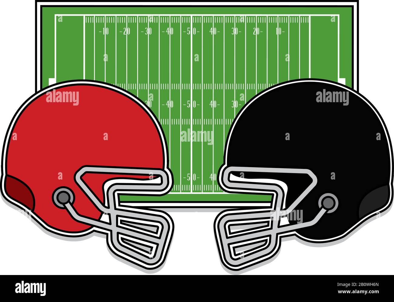 American Football helmets and field Stock Vector Image & Art - Alamy