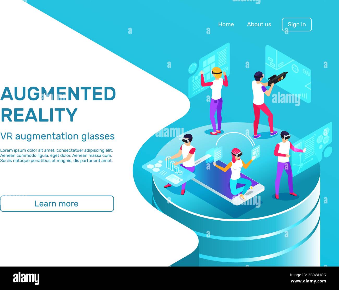 Vr augmentation Stock Vector Images - Alamy
