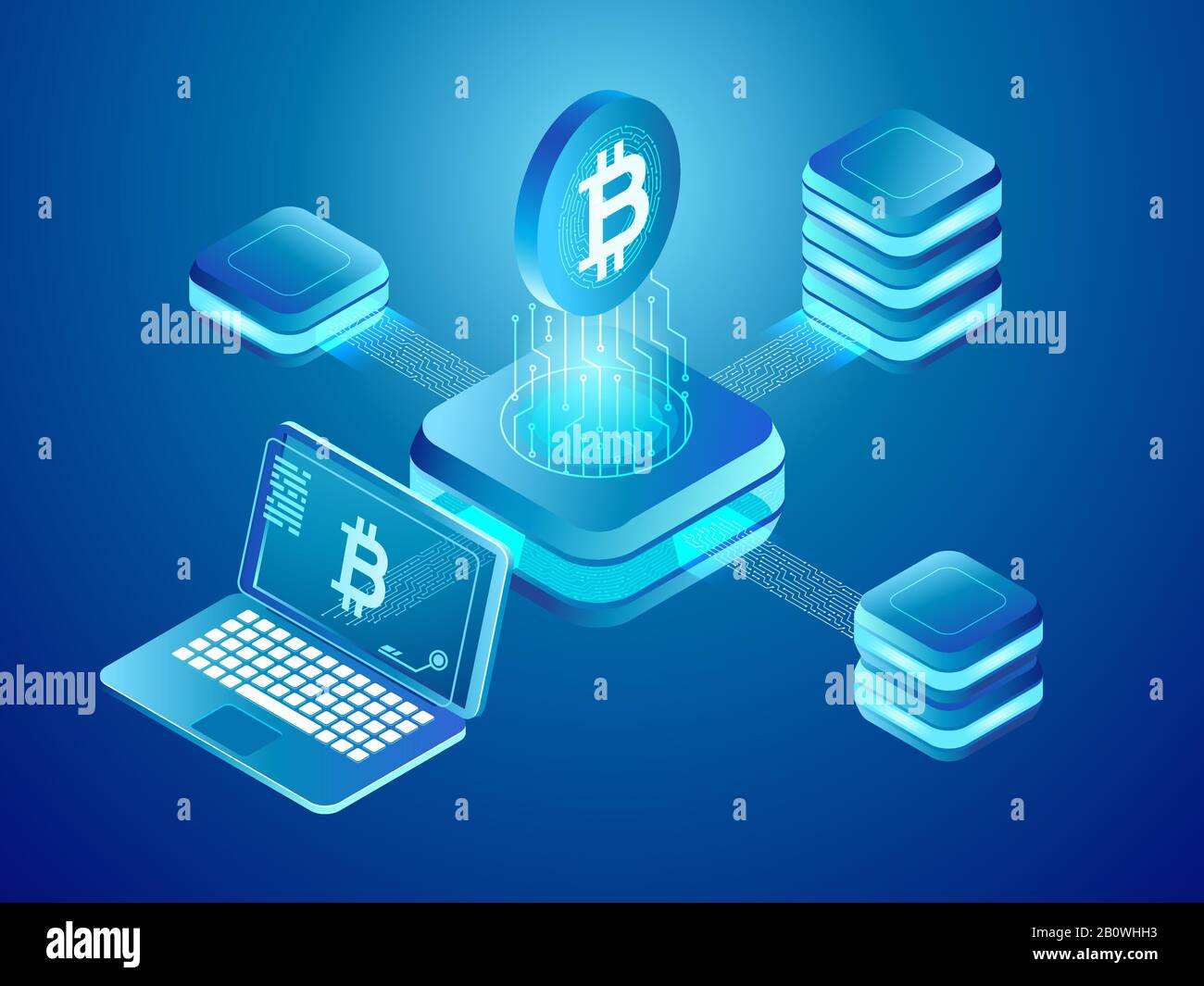 Blockchain Technology Cryptocurrency Coins Mining Secure Distributed