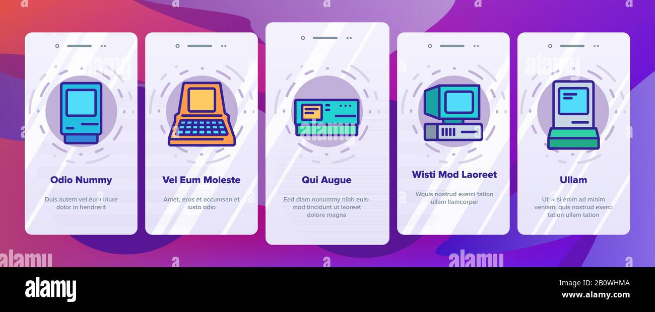 Computer Onboarding Icons Set Vector Stock Vector Image & Art - Alamy