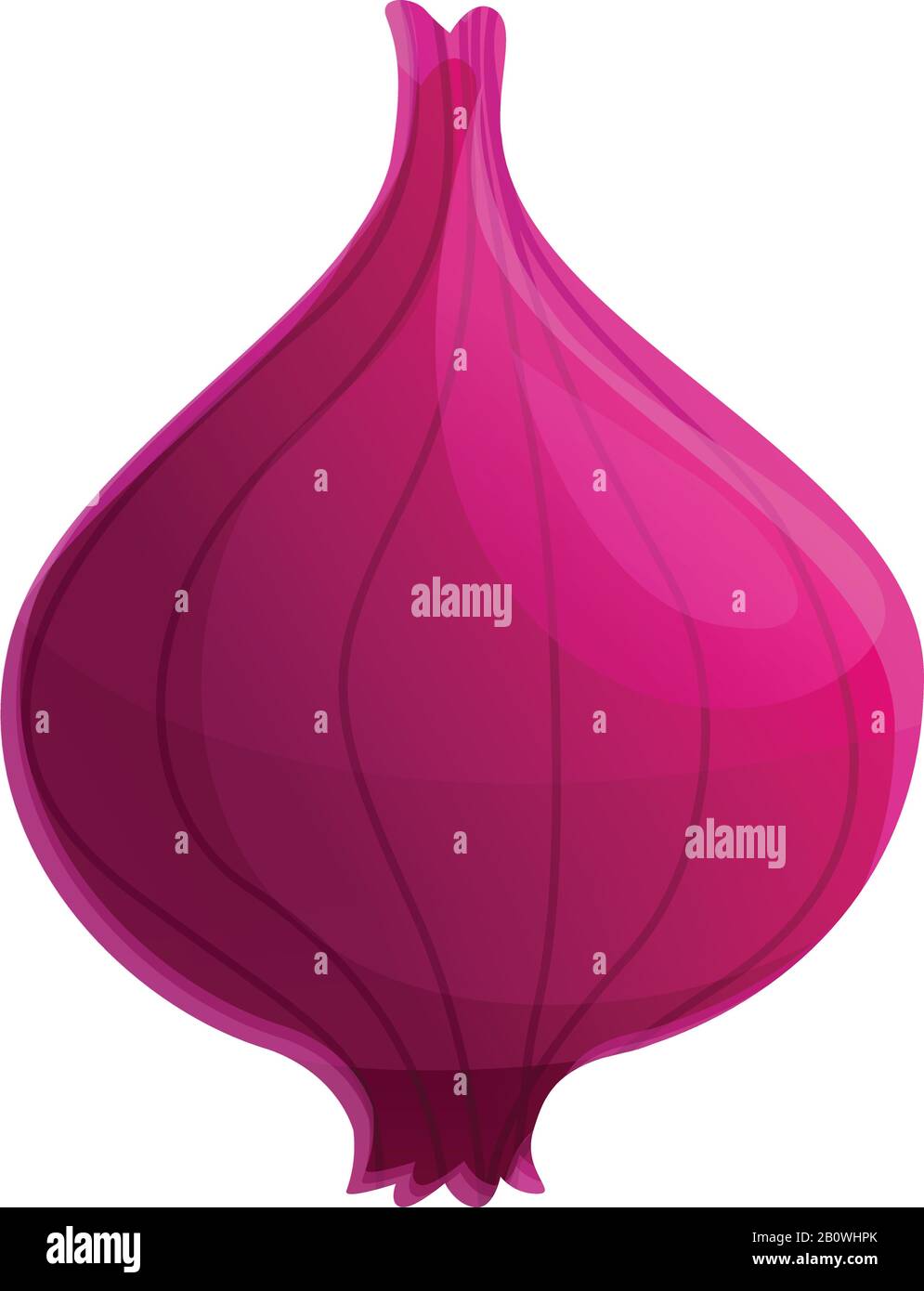 Violet raw onion icon. Cartoon of violet raw onion vector icon for web ...