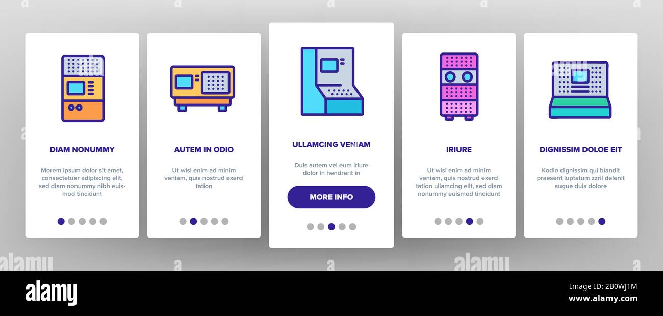 Computer Onboarding Icons Set Vector Stock Vector Image & Art - Alamy