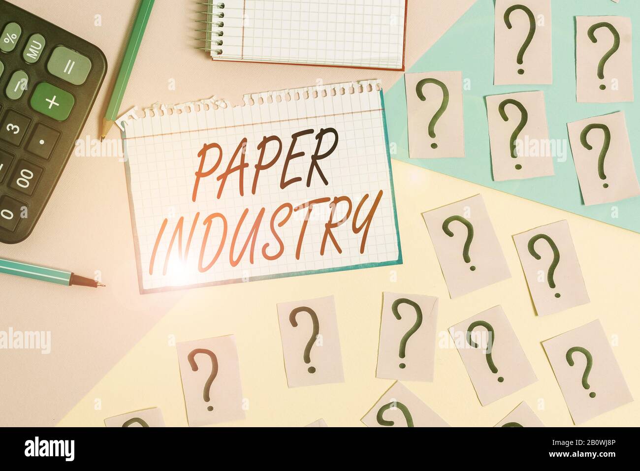 Writing note showing Paper Industry. Business concept for industry of ...