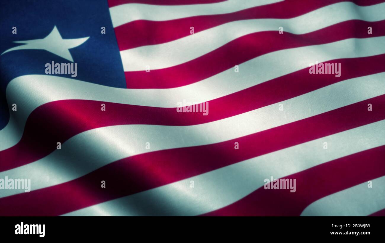 Liberia flag loop background 4k hi-res stock photography and images - Alamy