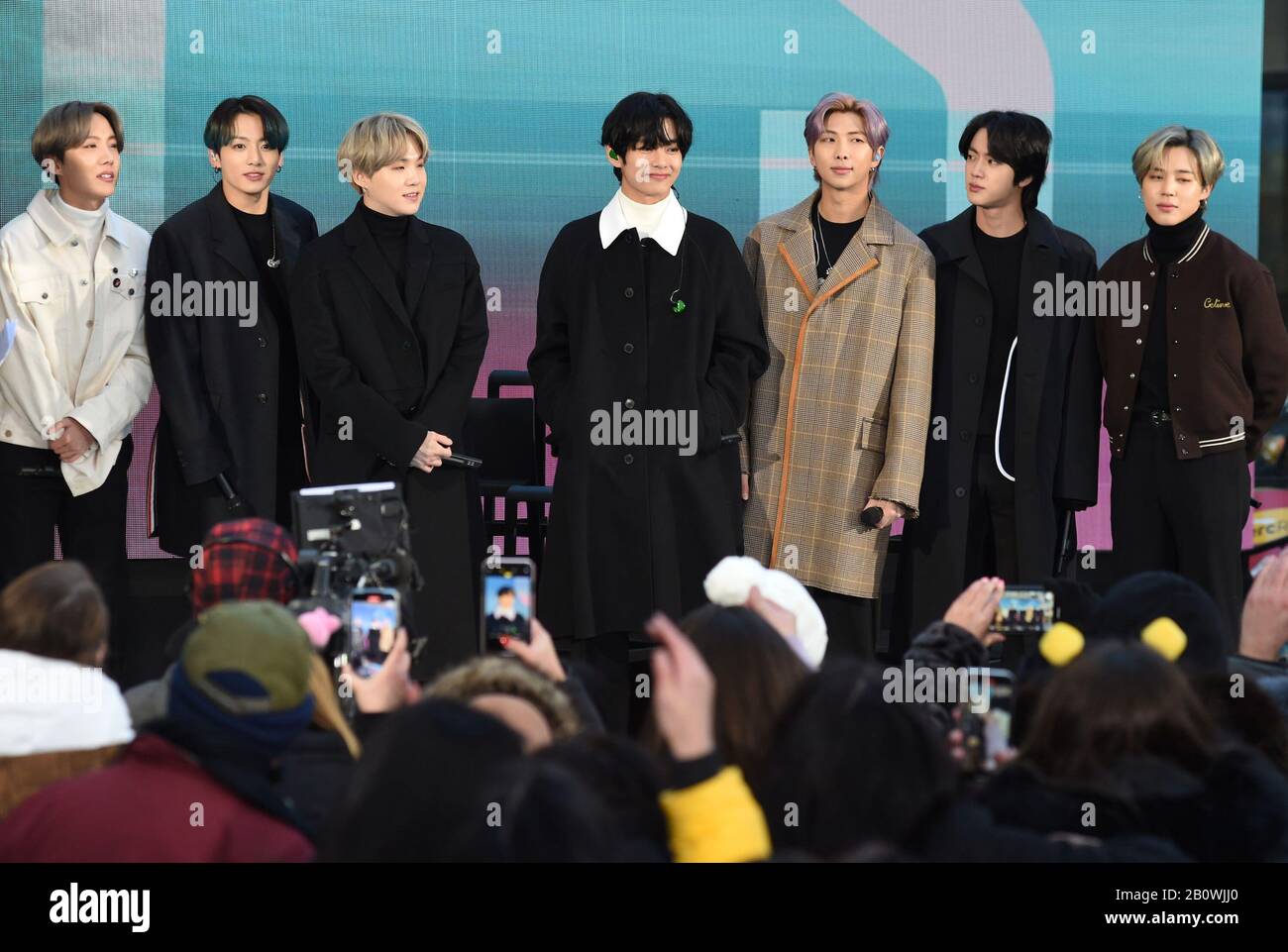 New York, NY, USA. 21st Feb, 2020. BTS, Korean Pop Band at a public ...