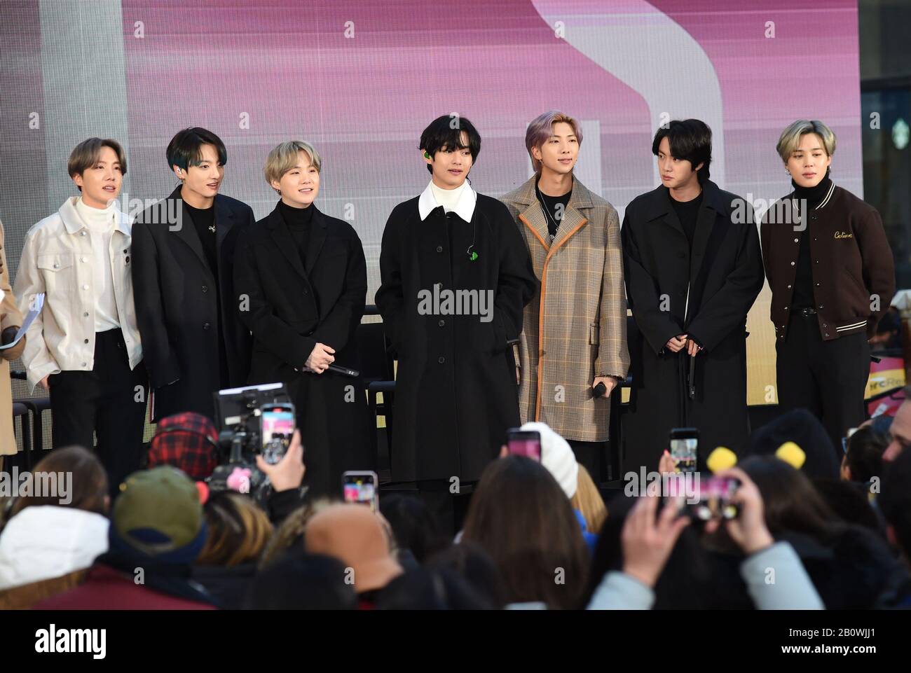 New York, NY, USA. 21st Feb, 2020. BTS, Korean Pop Band at a public ...