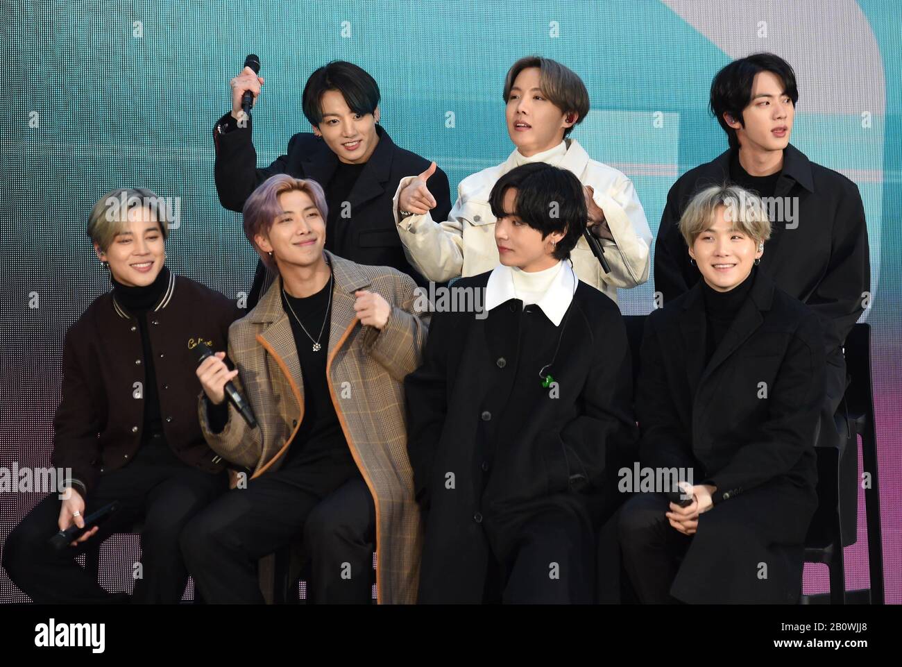 New York, NY, USA. 21st Feb, 2020. BTS, Korean Pop Band at a public ...