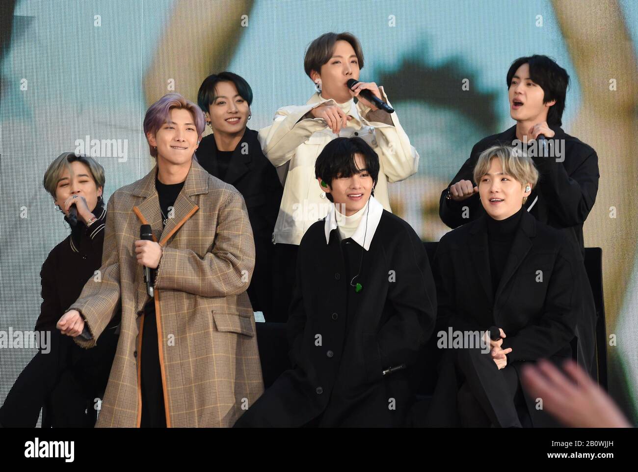 New York, NY, USA. 21st Feb, 2020. BTS, Korean Pop Band at a public ...