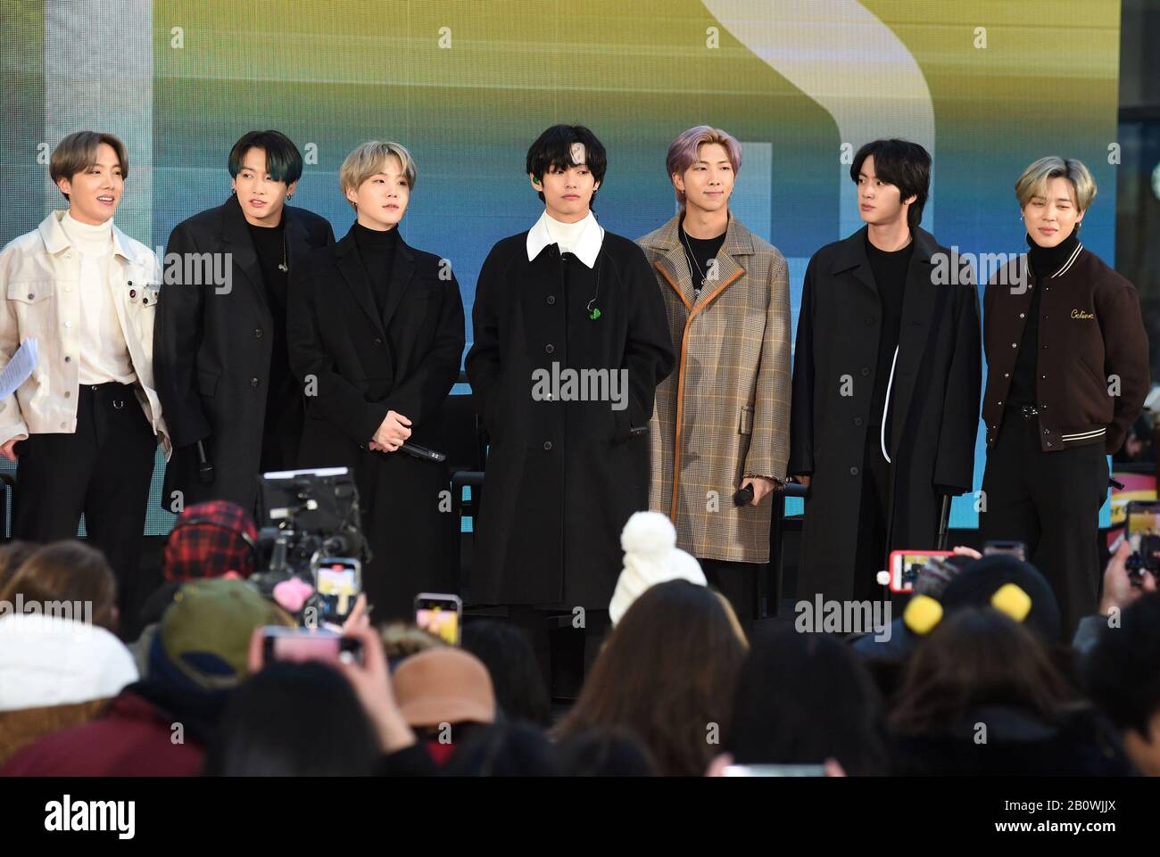 New York, NY, USA. 21st Feb, 2020. BTS, Korean Pop Band at a public ...