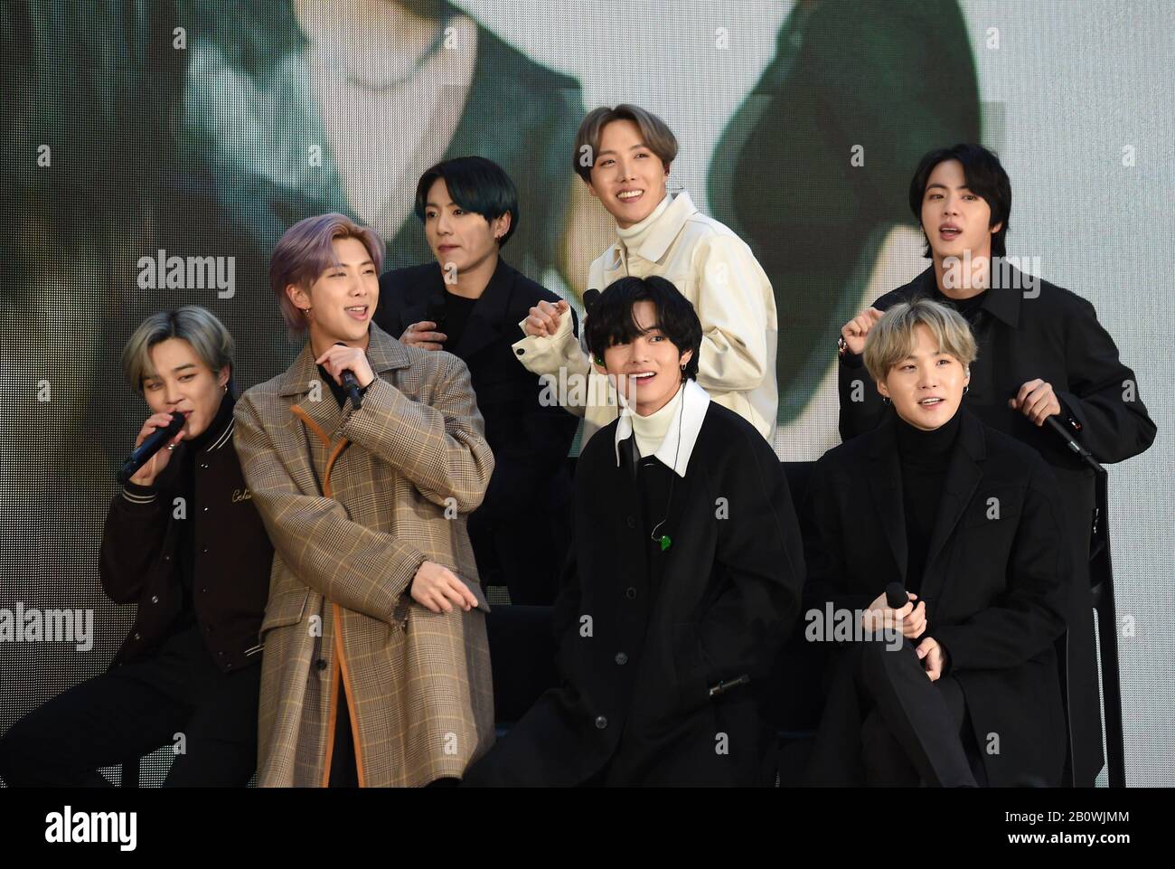New York, NY, USA. 21st Feb, 2020. BTS, Korean Pop Band at a public ...