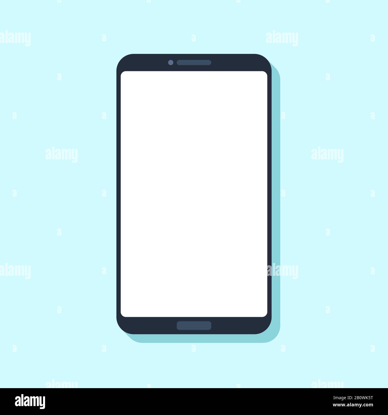 Flat mobile phone device. Modern smartphone template for applications ... Flat mobile phone device. Modern smartphone template for applications ...