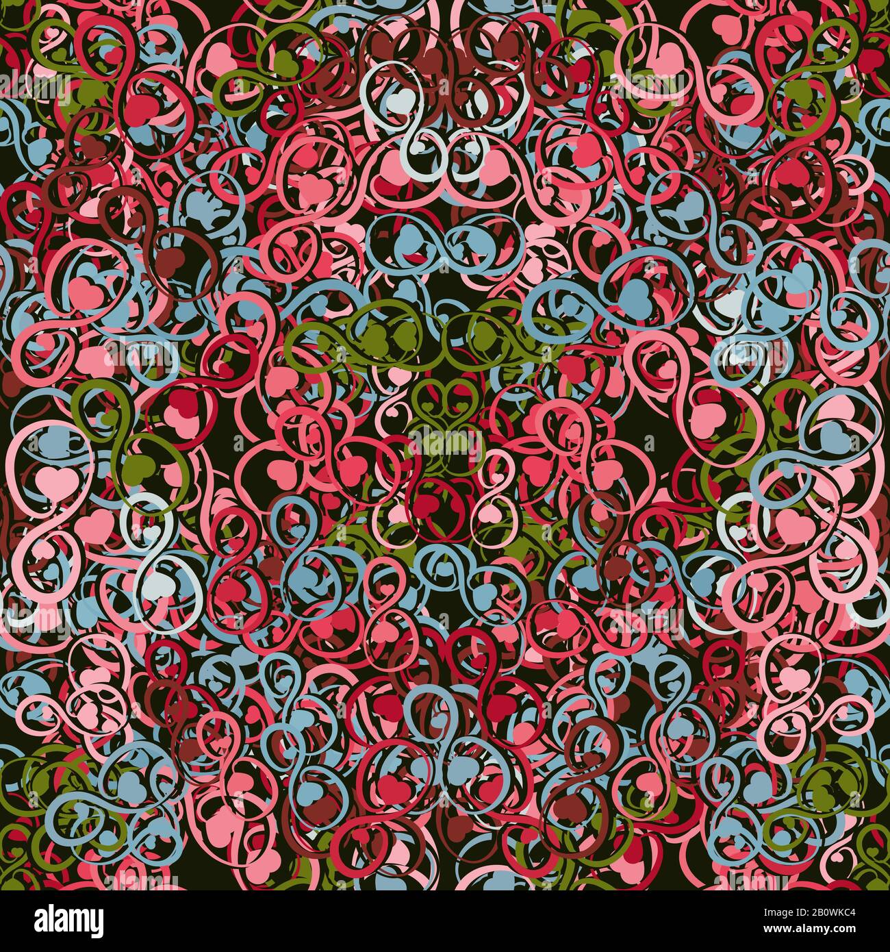 Seamless multi-colored pattern for March 8 from the number eight and ...