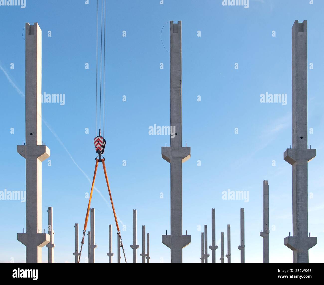 construction site, concrete columns Stock Photo - Alamy